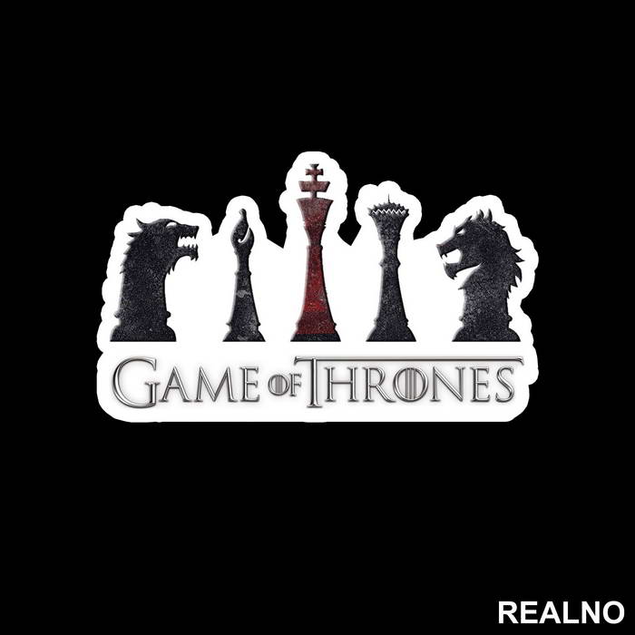 FIVE CHESS PIECES - GAME OF THRONES - GOT - NALEPNICA