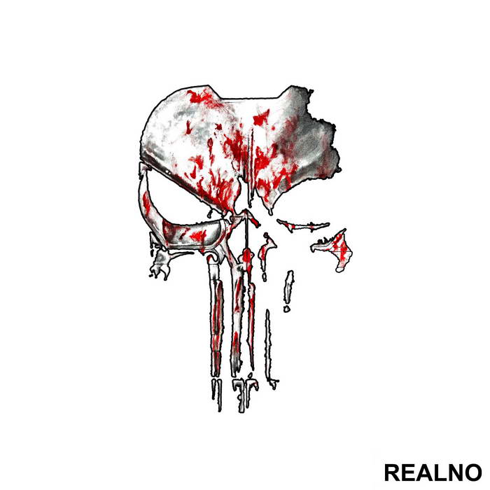 BLOOD ON THE SKULL - PUNISHER - NALEPNICA