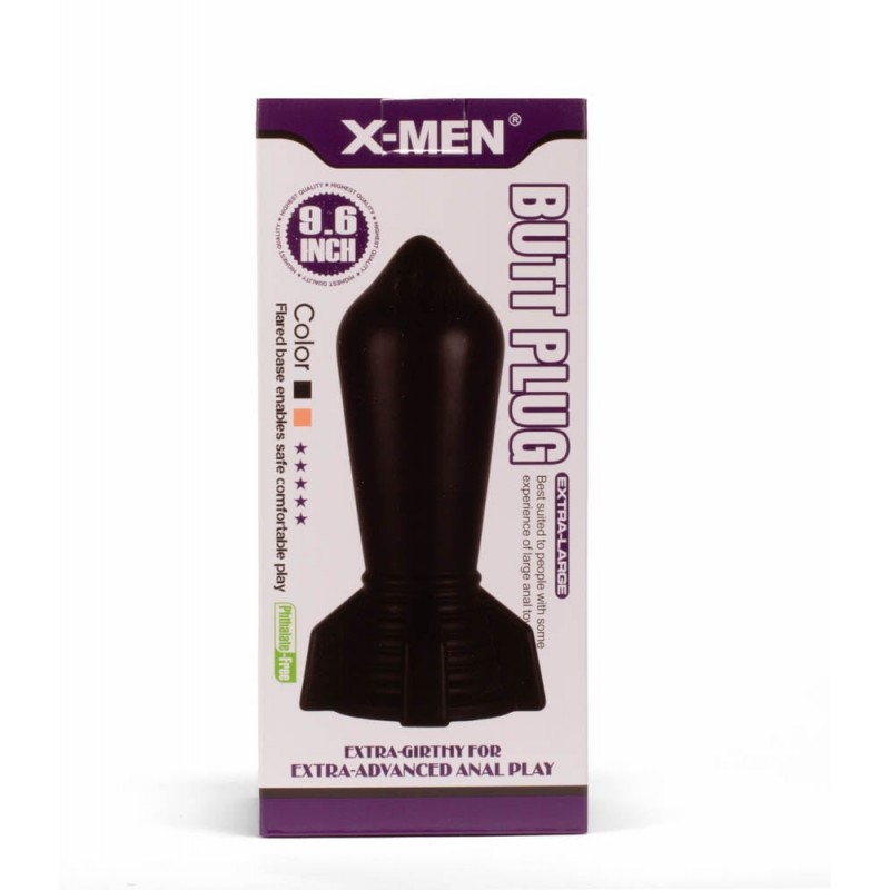 X-MEN 9.6" Huge Butt Plug Black 2 XMEN000083 / 7329