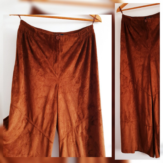 SALE Camel suede palazzo