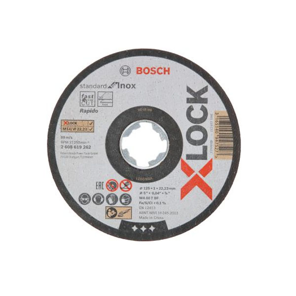 Bosch X-LOCK rezna ploča za inox 125x1x22,23mm 2608619262