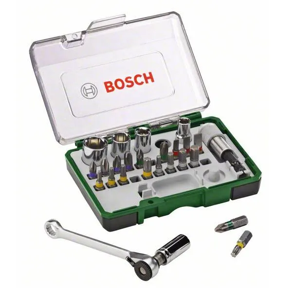 Bosch 27-delni set bitova odvrtača i čegrtaljki 2607017160