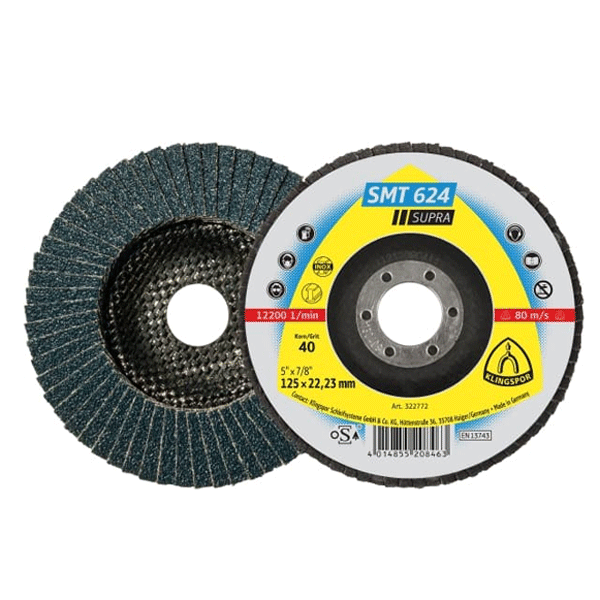 Klingspor lamelasti brusni disk 125 x 22,23 mm P60 SMT 624 Supra