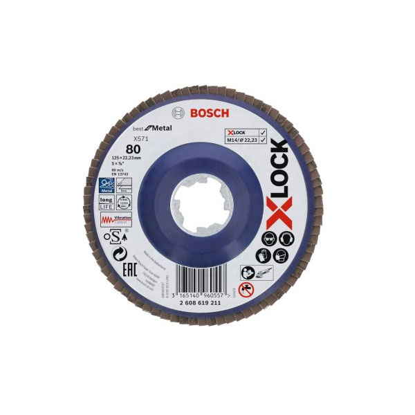 Bosch X-LOCK lamelna ploča Ø125x80mm X571 za metal 2608619211