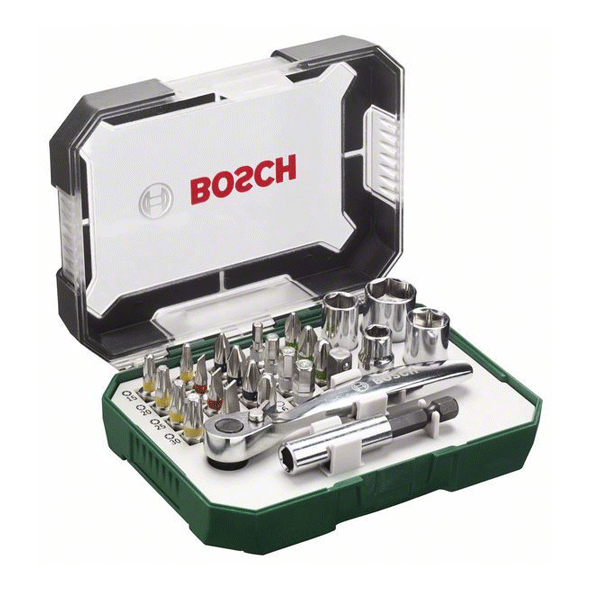 Bosch 26-delni set bitova i čegrtaljki 2607017322