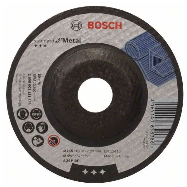 Bosch brusna ploča za metal A24 P BF 125mm 22.23mm (2608603182)