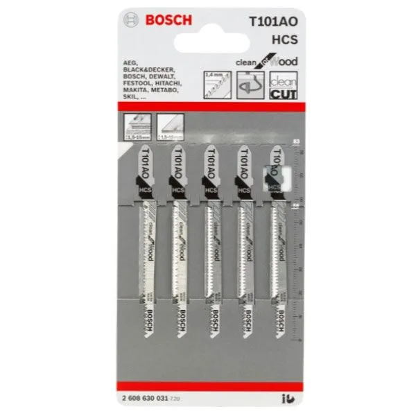 Bosch ubodne testere (5 kom) T101AO Clean for Wood (2608630031)