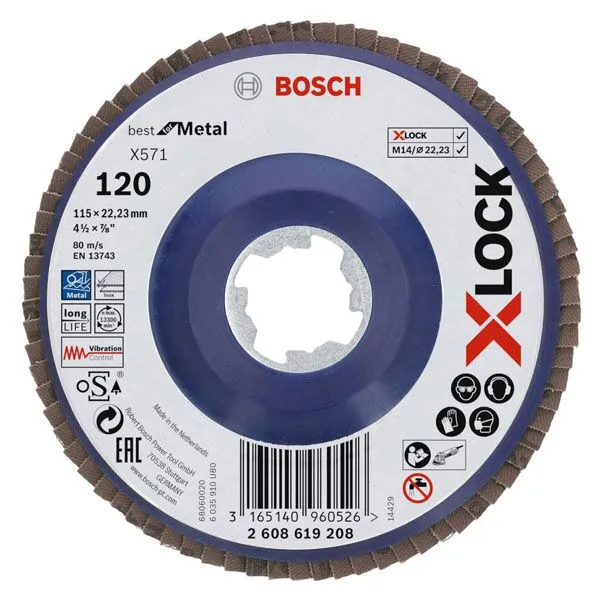 Bosch X-lock flap disk x571 BFM g120 115 ravna (2608619208)