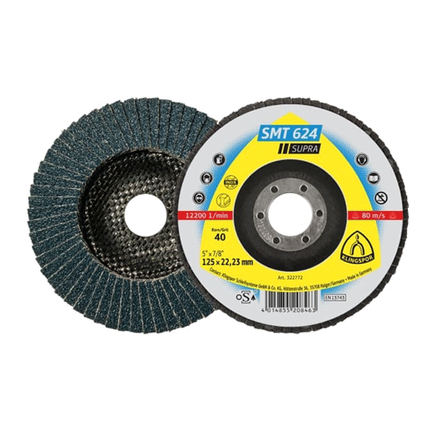 Klingspor lamelasti brusni disk 115 x 22,23 mm P120 SMT 624 Supra