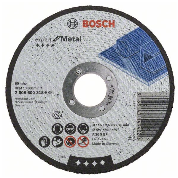 Bosch rezna ploča ravna 115×22,23×2,5mm 2608600318