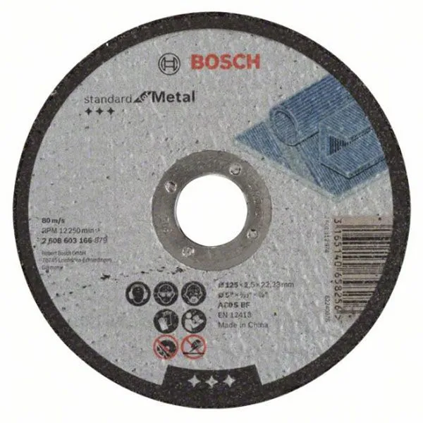 Bosch rezna ploča ravna 125×22,23×2,5mm 2608603166