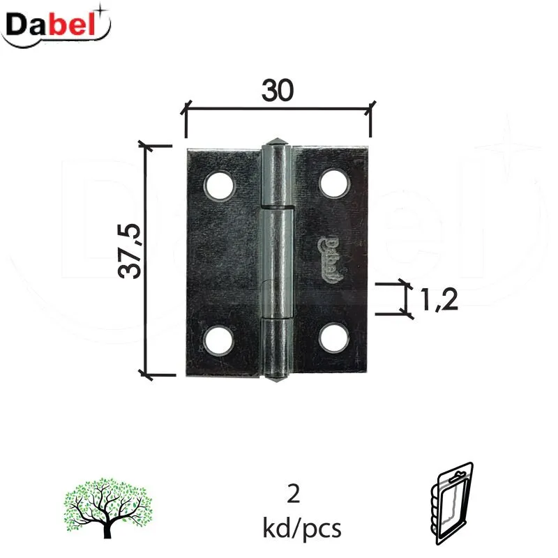 Šarka brodska SP9003 ZnB 37.5x30x1.2mm (2kom) DP1 0102086