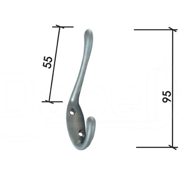 Kuka za kaput i šešir V55 Mat-Hr 55x95mm DBP1 0206039