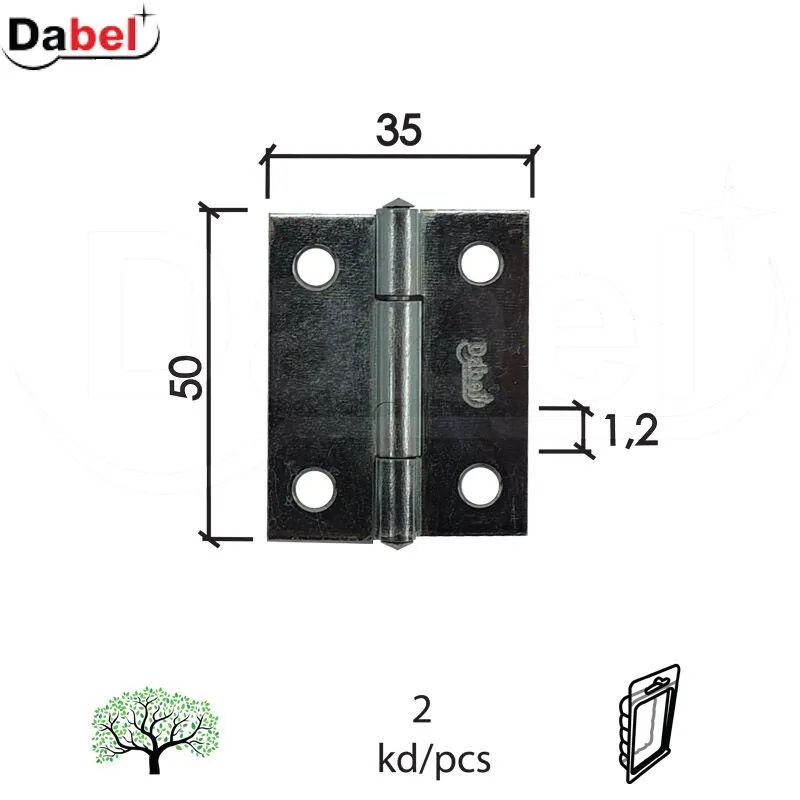 Šarka brodska za vrata SP9003 ZnB 50x35x1,2mm (2kom) DP1 0102087