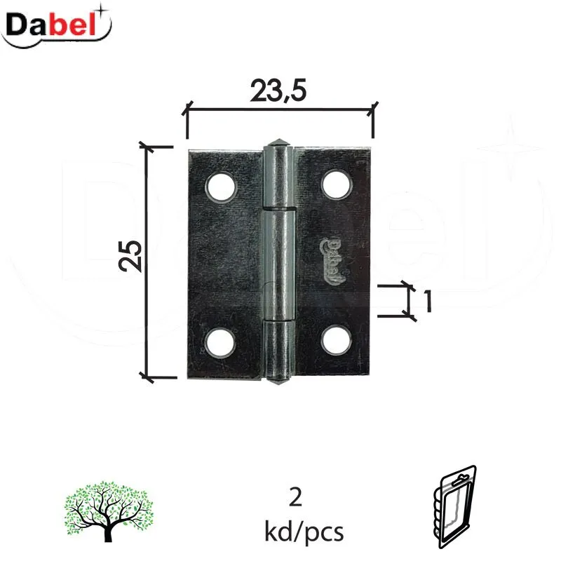 Šarka brodska za vrata SP9003 ZnB 25×23,5x1mm (2kom) DP1 0102085