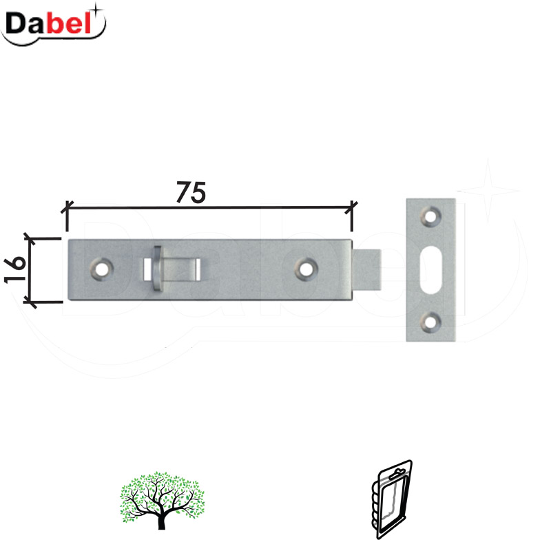 Reza za nameštaj RZ605 ZnB 75x16mm DP1 0206372