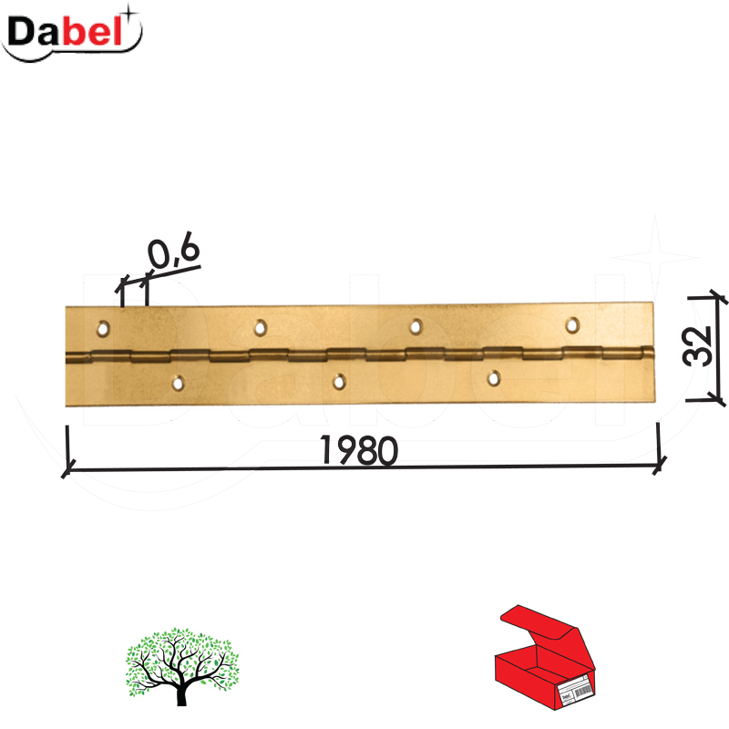 Šarka klavir 9900 Ms 1980/32/0,6mm OPD 0203005