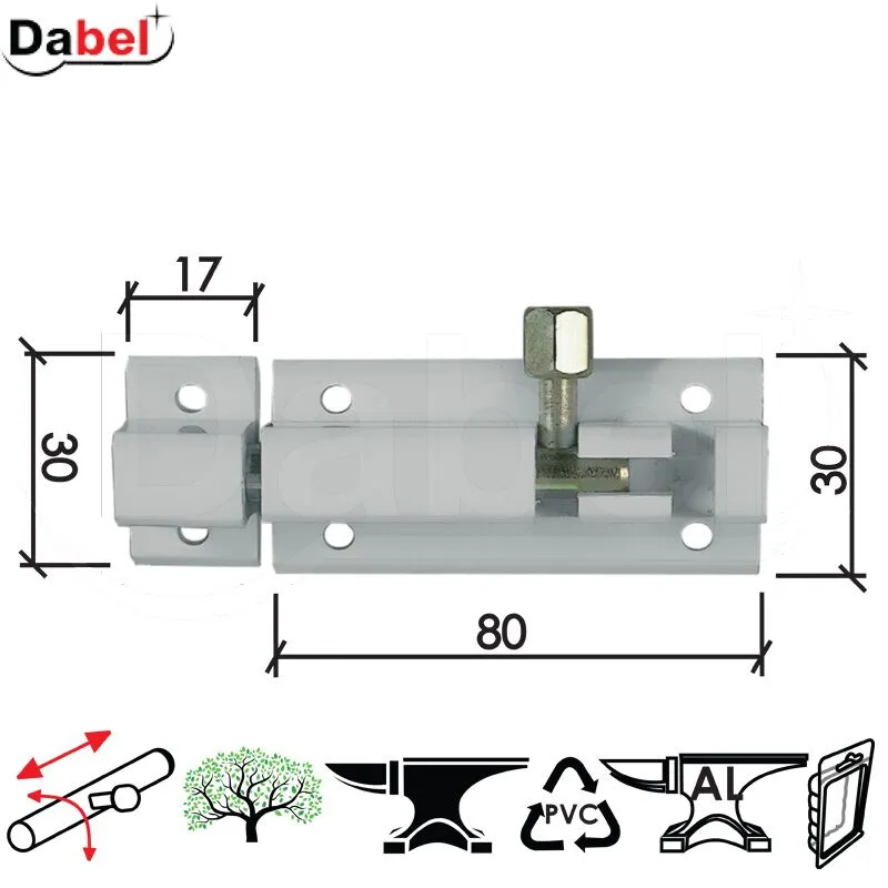 Reza za vrata 500 Bela 80×30/17x30mm DBP1 1312042