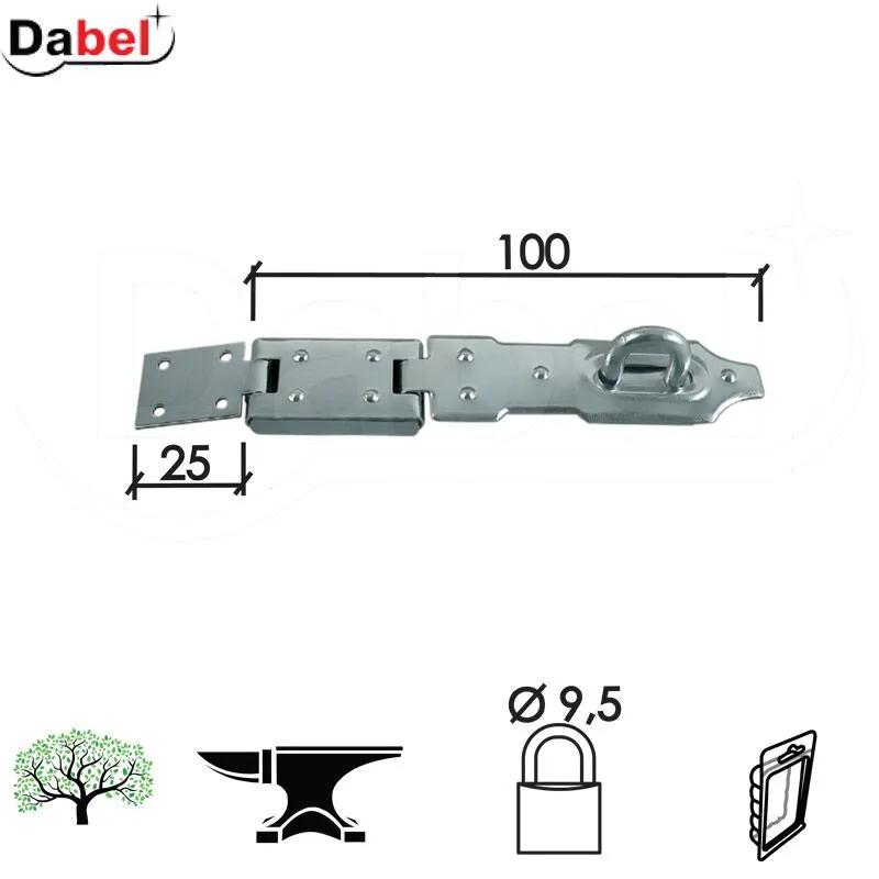 Reza za katanac 101 ZnB 100/25/fi9,5mm DSP 3398036