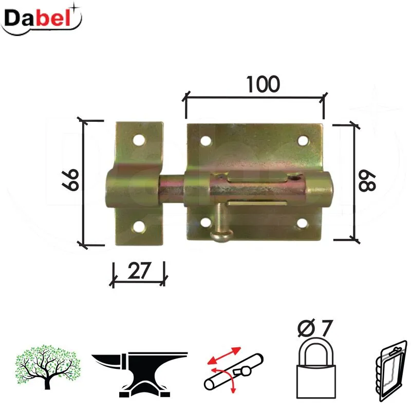 Reza za katanac 454 ZnŽ 100×68/27×66/fi7mm DSP 1312032