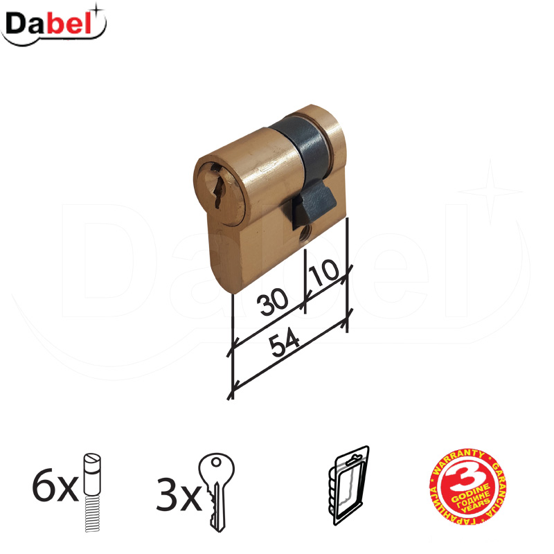 Cilindar za vrata CL2036 Mat Ms 40mm(30-10) 3K DBP1 3301144