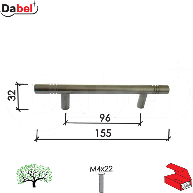 Ručica za nameštaj C14 B-Ni 96mm Q 0205177