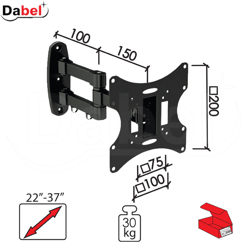 Nosač za TV N116 22″-37″/75×75/100×100/200×200/30kg/20s 0204211