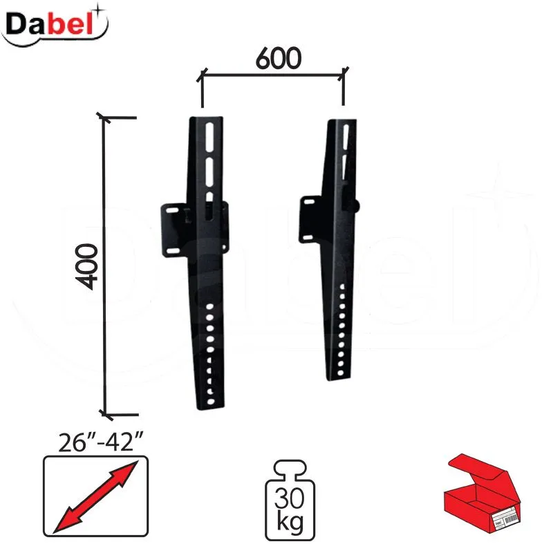 Nosač za TV N103 Crna 26″-42″/400-600x400mm/30kg/10s Q 0204108