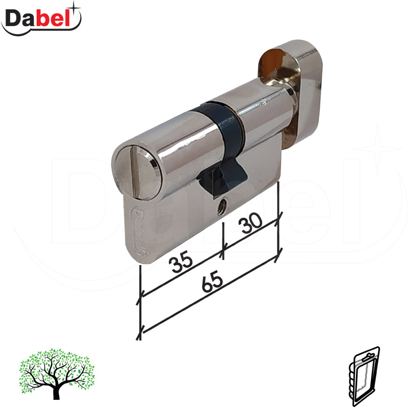 Cilindar za WC CL2036WC Nikl 65mm(35-30) WC 6x6mm DBP1 0106337