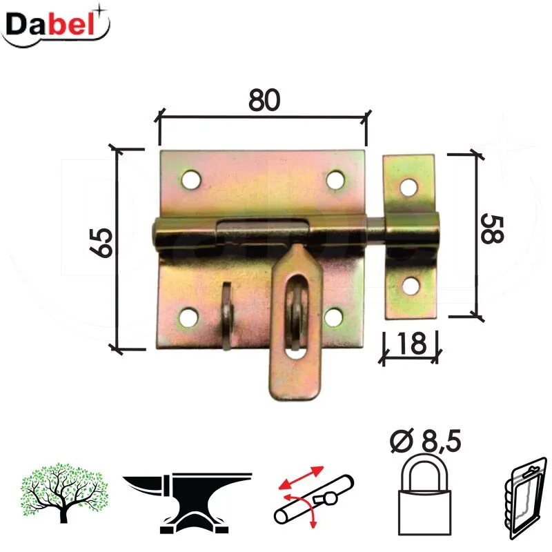 Reza za katanac 474 ZnŽ 80×65/18×58/fi8,5mm DSP 0105138