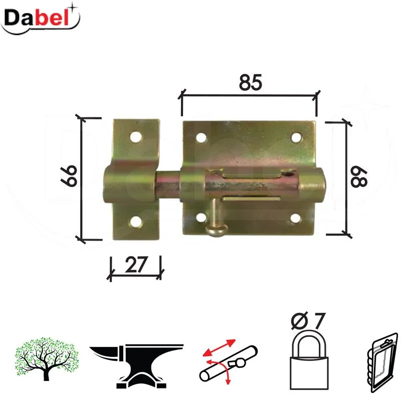 Reza za katanac 454 ZnŽ 85×68/27×66/fi7mm DSP 0105059