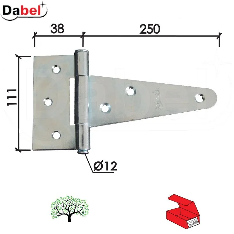 Šarka brodska za vrata SP5 Hr 250x111x38/fi12mm NPD 0102317