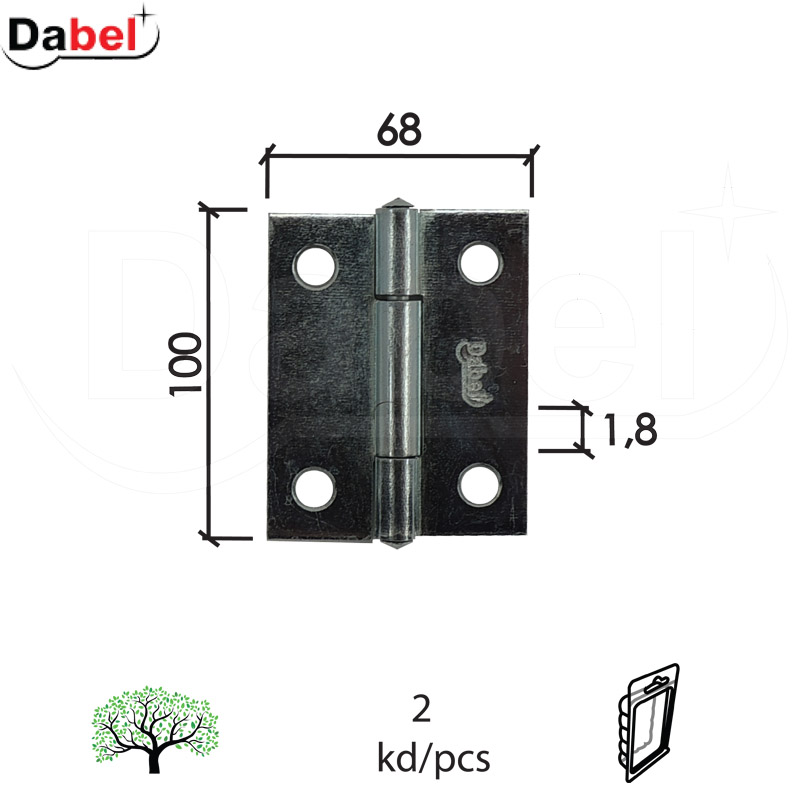 Šarka brodska SP9003 ZnB x100x68x1.8mm (2kom) DP1 0102090