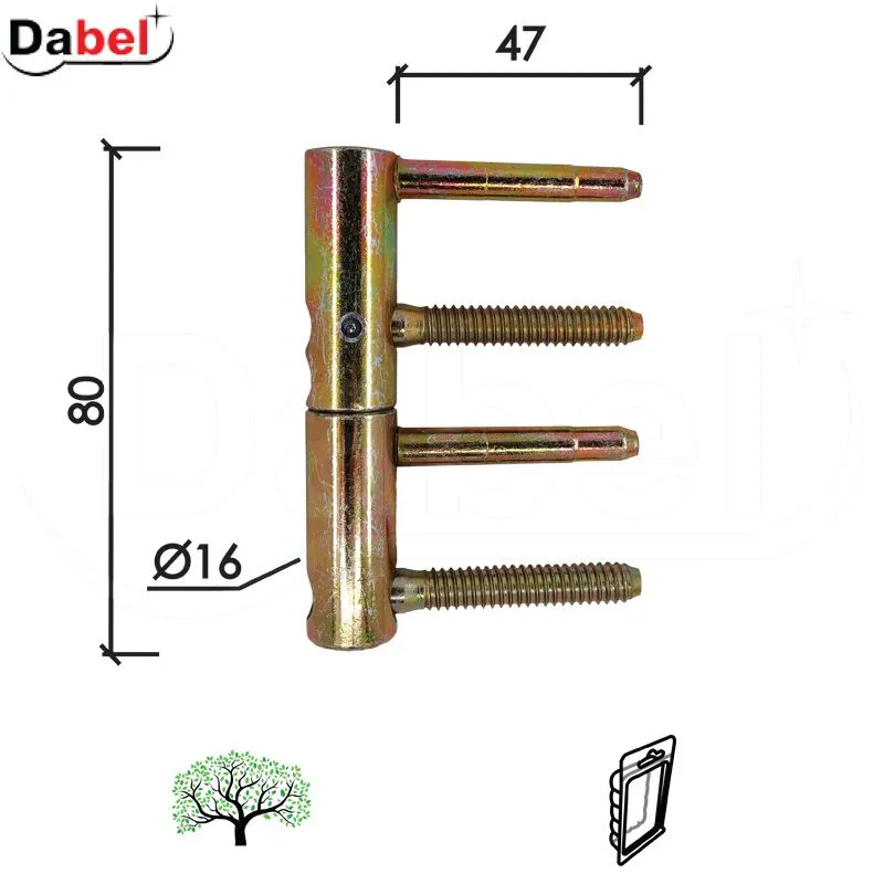 Šarka 3D uvrtna za vrata SP495 ZnŽ 20mm DP1 0102044