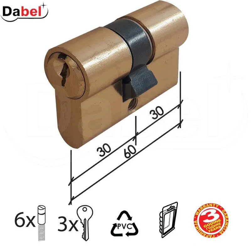 Cilindar za vrata CL2036 Mat Ms 60mm(30-30) 3K DBP1 3398017