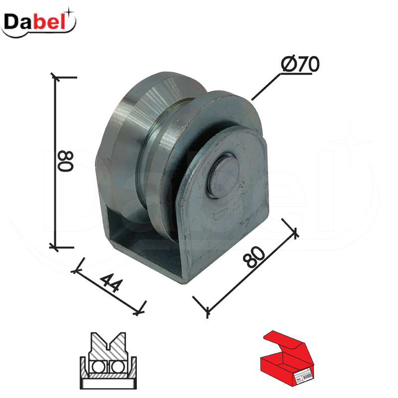 Točak za kliznu kapiju fi 70Yx80/80x44mm 2 ležaja PAKX 0105694