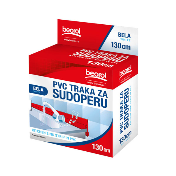 PVC traka za sudoperu 130cm, bela GT14