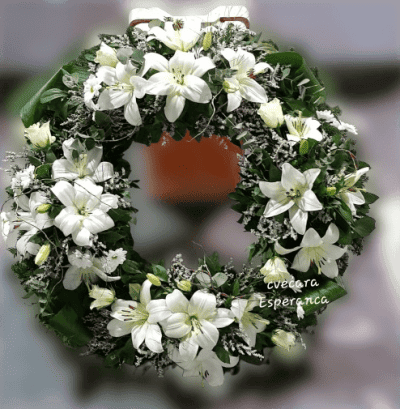 Venac za groblje – Ljiljan, ruža