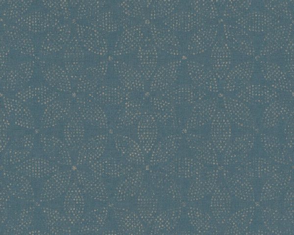 A.S. CRÉATION WALLPAPER «GRAPHICS, FLORAL, BLUE, GOLD, METALLIC» 371762