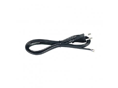 COMMEL Priključni kabl za rasvetu sa sklopkom, crni, 3m H03VVH2-F 2x0,75 C0117