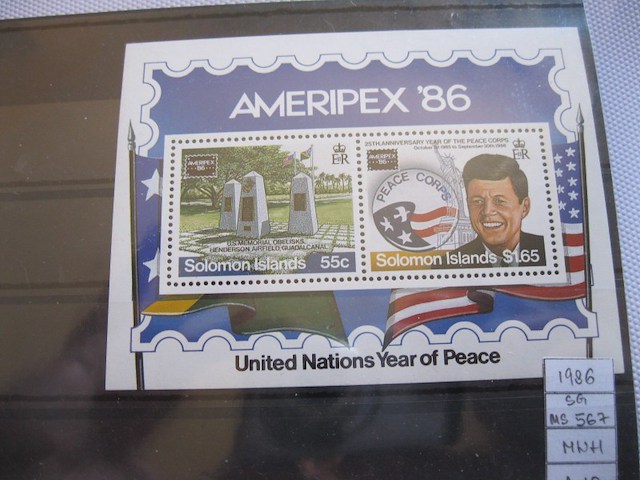 Blok MNH, USA, 1986, Ameripex