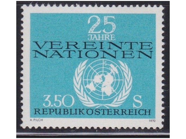 Austrija 1970 25. godina Ujedinjenih Nacija čisto
