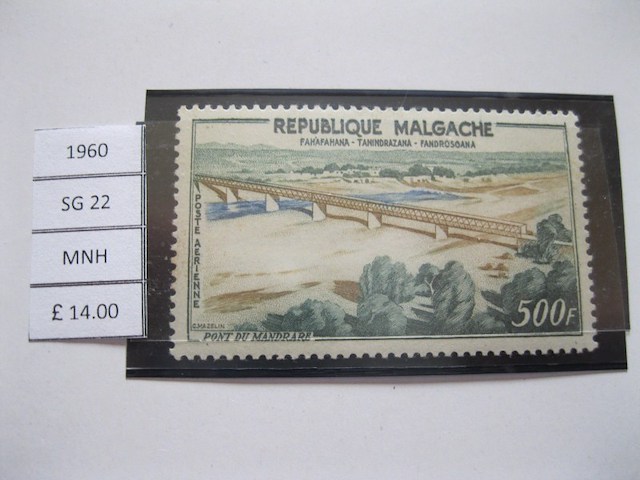 Republique Malgache, 1960. Mi-460, Mandrare Bridge 500F