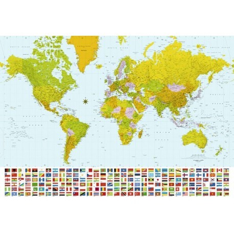 FOTOTAPET MAP OF THE WORLD 280