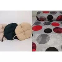 Okrugli jastuk sedalica za stolice 50 cm - Dotty Red