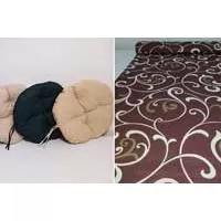 Okrugli jastuk sedalica za stolice 50 cm - Brown Ornament