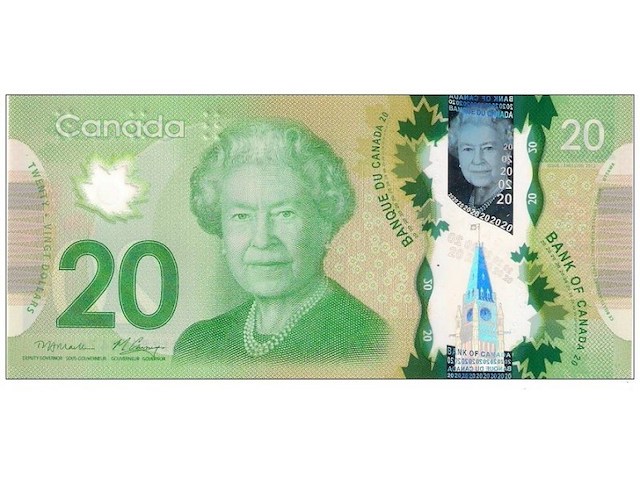 Canada 20 dollars 2012. UNC Polymer