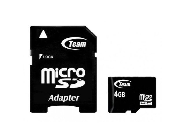 TeamGroup MICRO SDHC 4GB CLASS 10+SD Adapter TUSDH4GCL1003