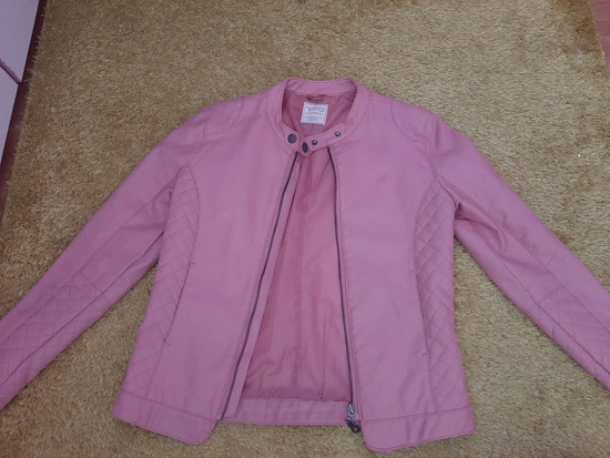 Roze kozna jakna