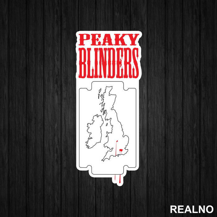 Razor And Logo - Peaky Blinders - Nalepnica